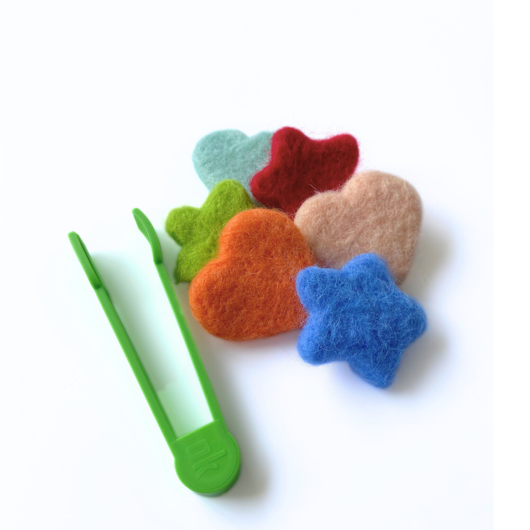 Felt Shapes and Tongs – Follow the Child